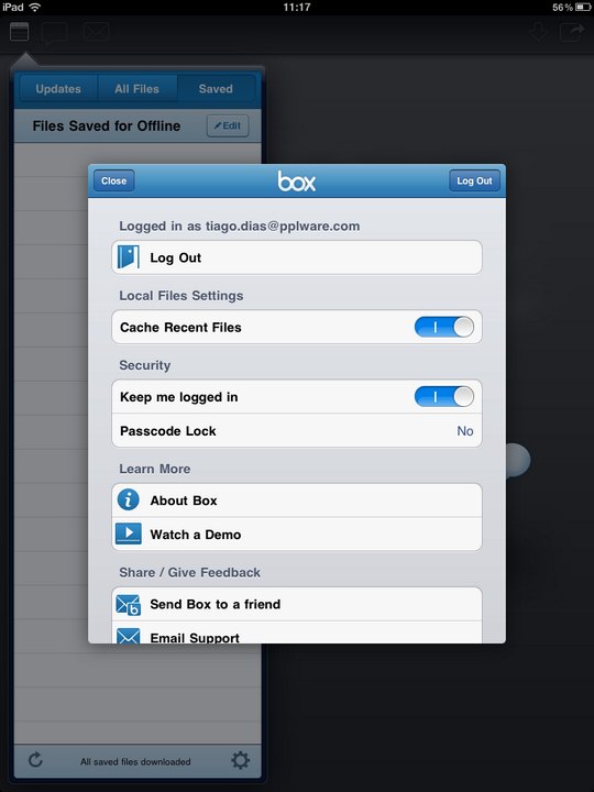 Box.net oferece 50 GB de armazenamento gratuito na cloud...