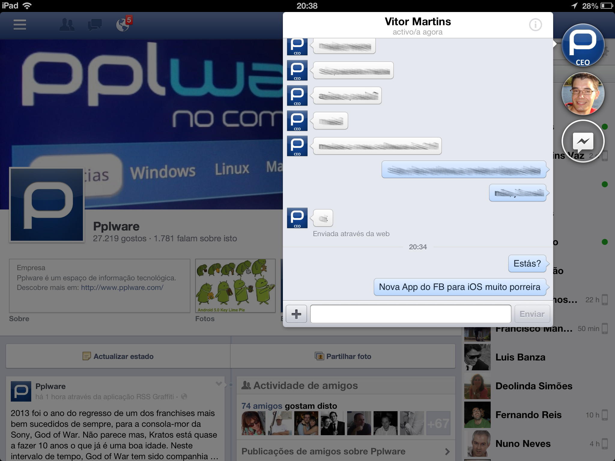 Facebook para iOS actualizado com Chat Heads