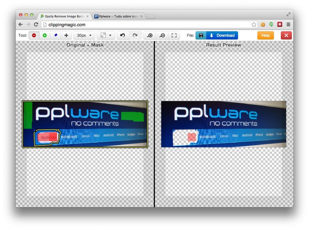 Clipping Magic - Remover fundos de imagens sem complicações