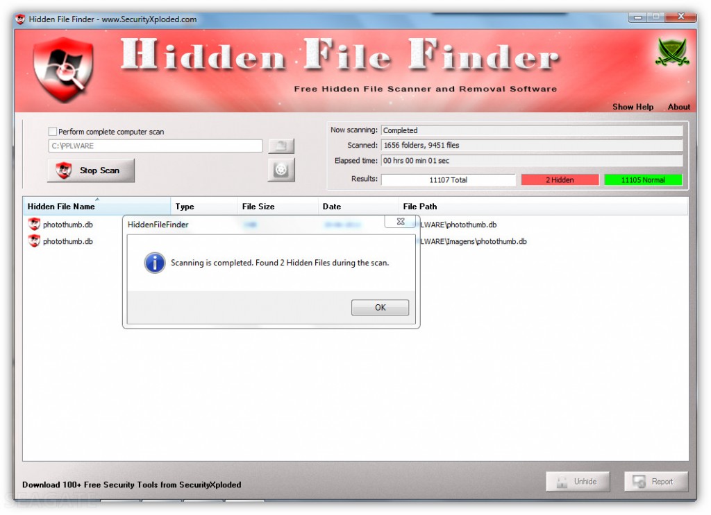Hidden File Finder, não há ficheiro que se esconda