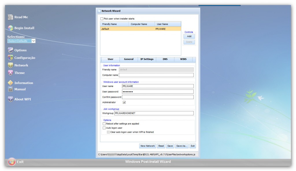 Personalize a instalação do Windows com o WPI Wizard