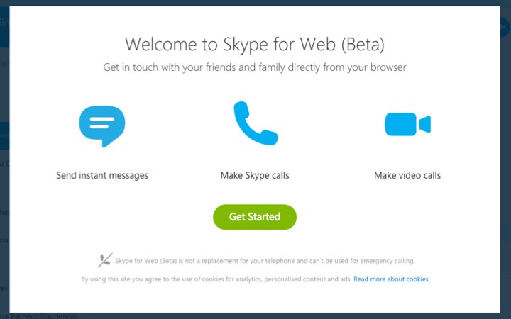 O Skype também já pode ser usado em qualquer browser