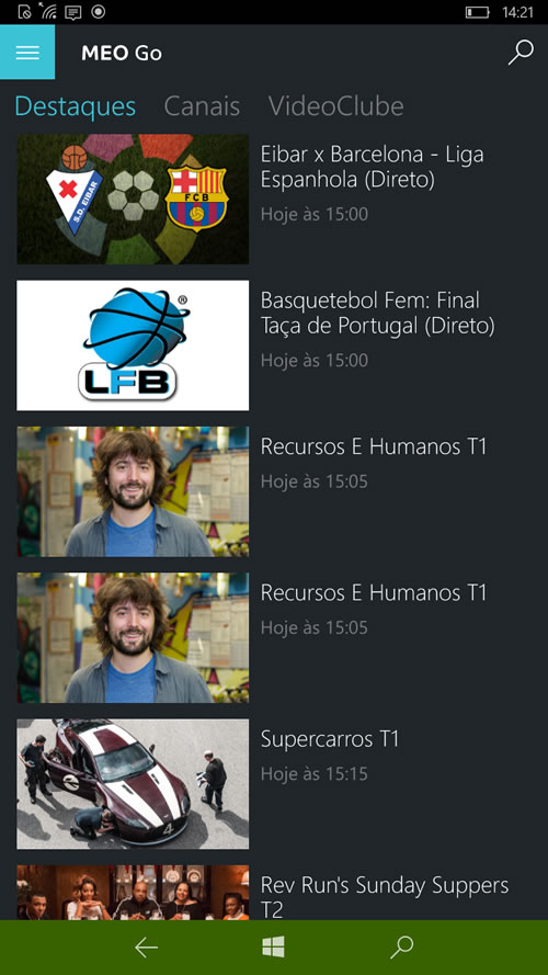 MEO Go chega ao Windows 10 Mobile