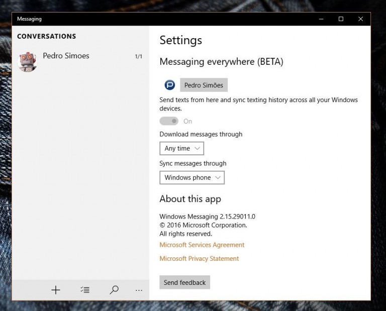 Vamos activar o Messaging Everywhere no Windows 10?