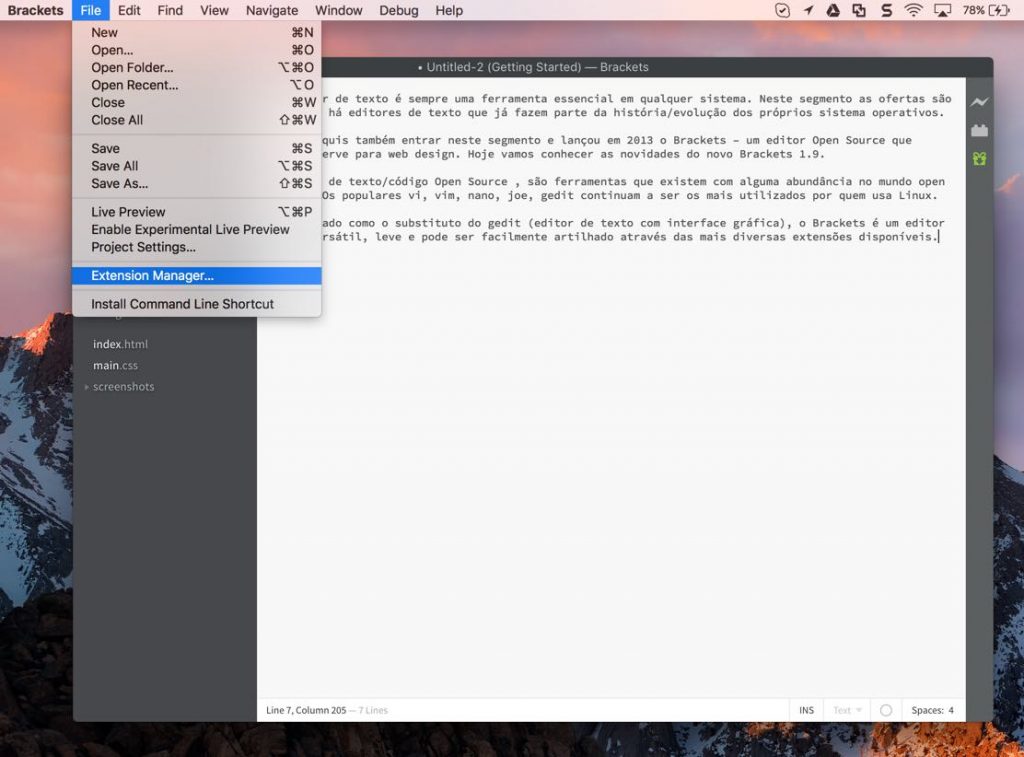 Brackets: O editor de texto que faz esquecer o Notepad++