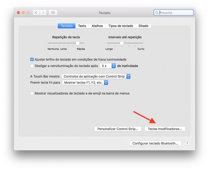 Como alterar a tecla Caps Lock para Esc no macOS Sierra