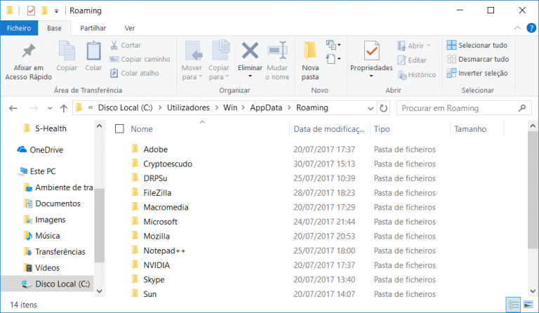 Windows: Pasta AppData para que serve?