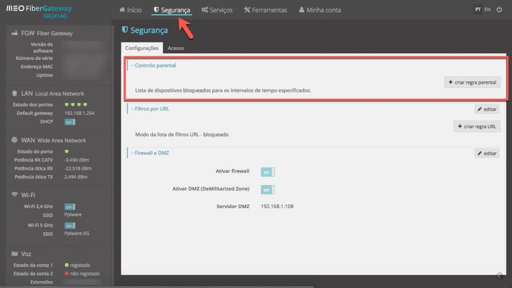 Novo Router Meo – Que máquinas e a que horas acedem à Internet