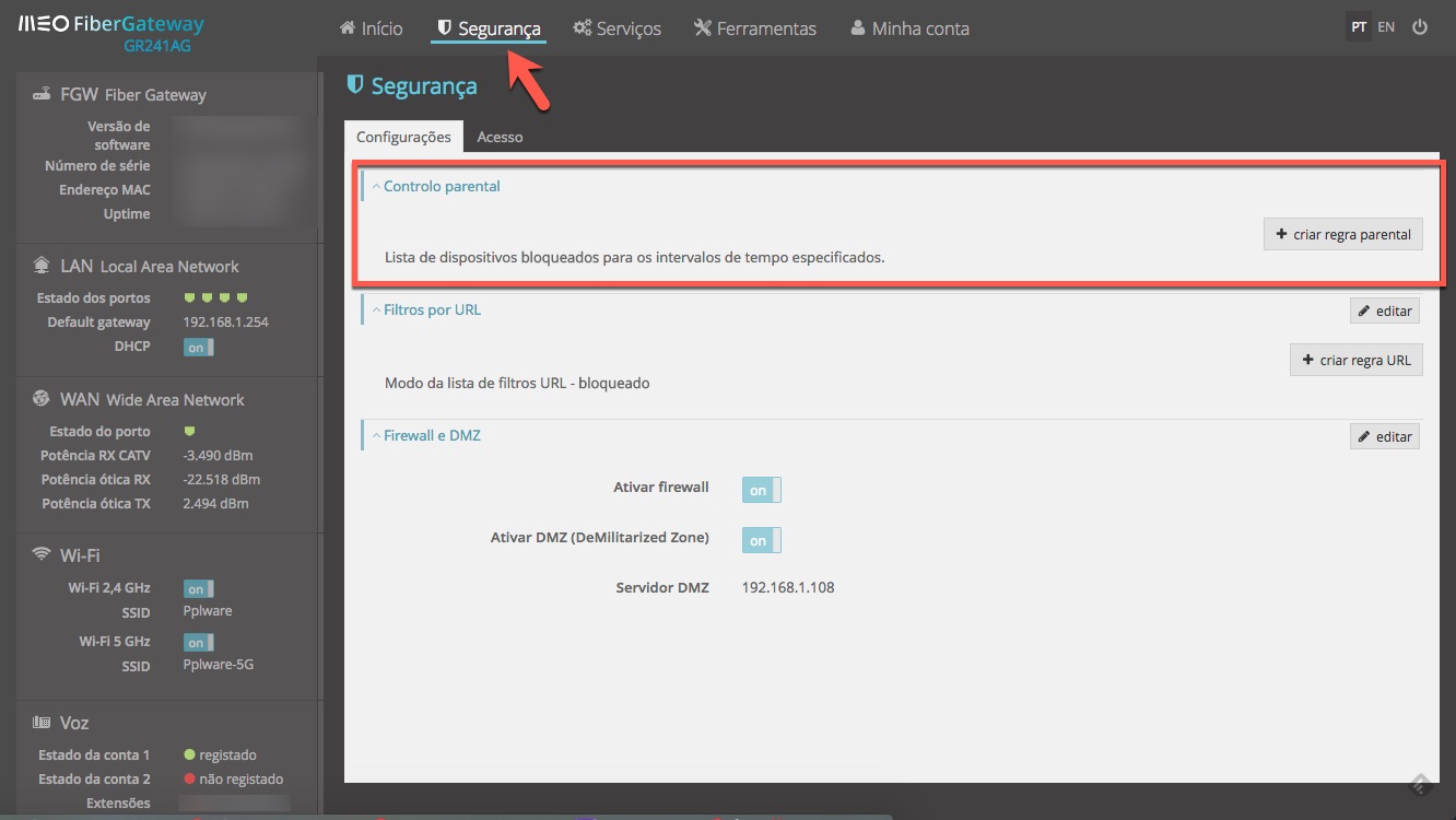 Novo Router Meo – Que máquinas e a que horas acedem à Internet