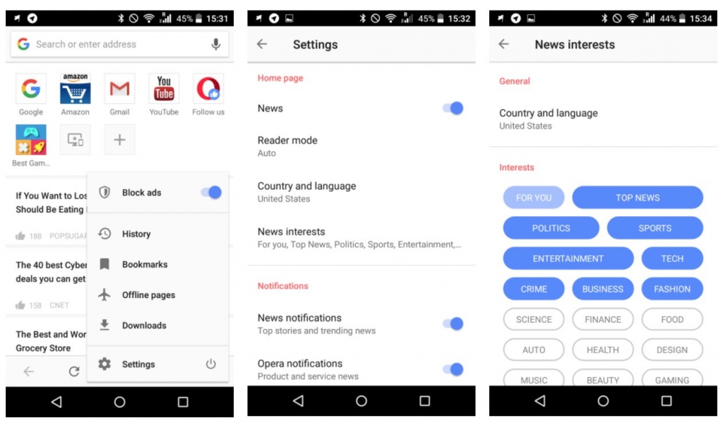 O Opera para Android foi renovado e tem uma nova cara