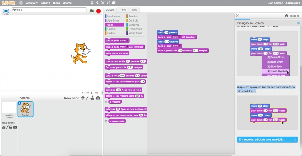 Vamos começar a programar em Scratch? (Parte I)