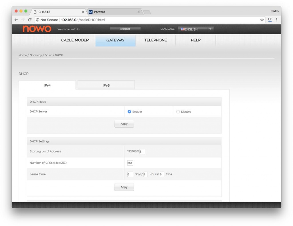 NOWO: Configurar e consultar o DHCP do seu router de casa