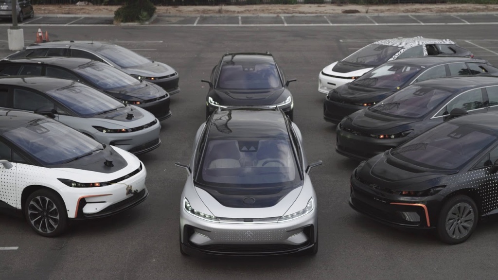 Faraday Future mostra a sua frota. Rival da Tesla está de volta