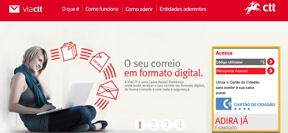 Quer ter o seu correio em formato digital? Adira ao via CTT! É grátis