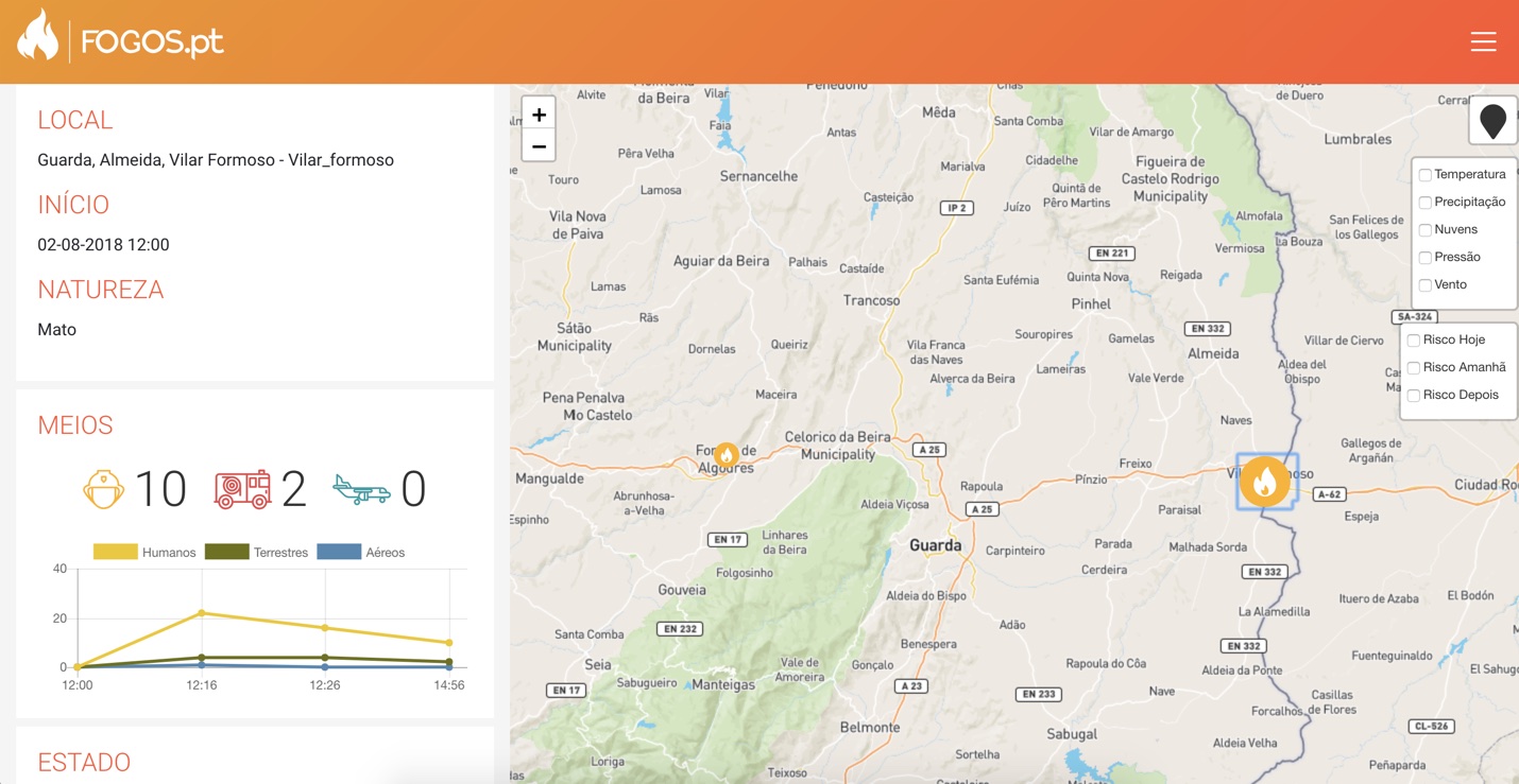 Fogos.pt – Saiba em tempo real quais os fogos que existem