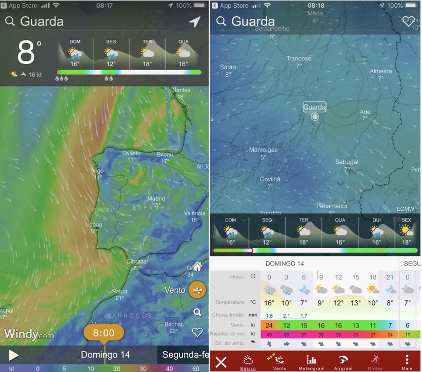 Windy: Uma das apps mais espetaculares para consultar a meteorologia