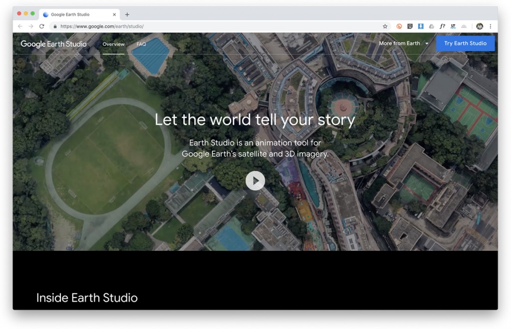 Google Earth Studio é uma ferramenta web para criar animações ...