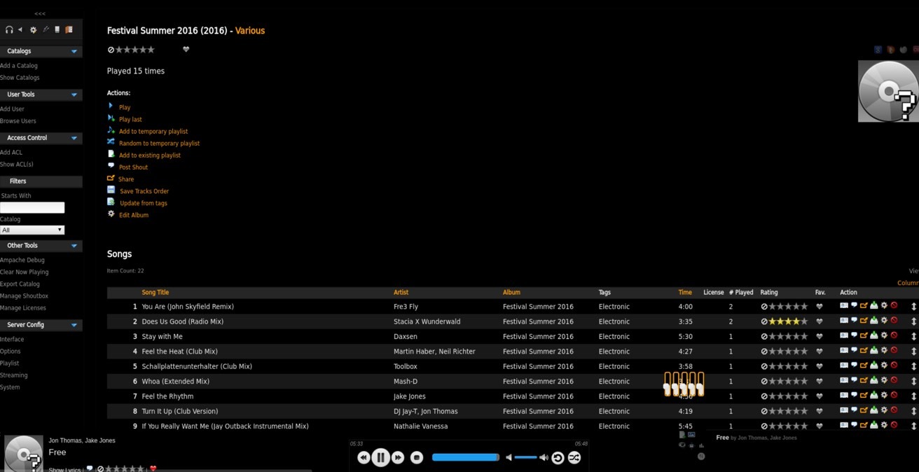 Ampache: Um estilo de Spotify Open Source mas gerido por si