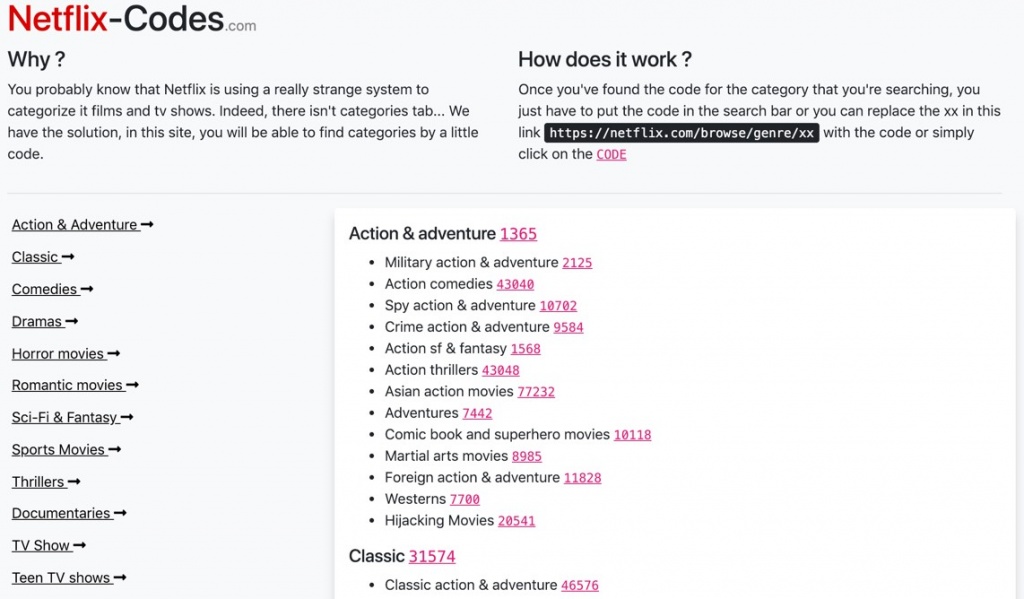 Códigos Netflix: Descubra todas as categorias escondidas