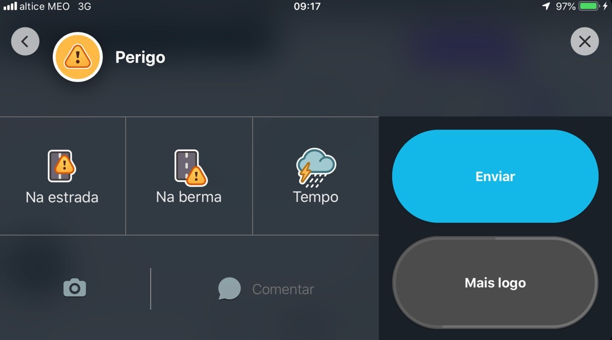Dica Waze: Alerte os outros condutores das condições meteorológicas