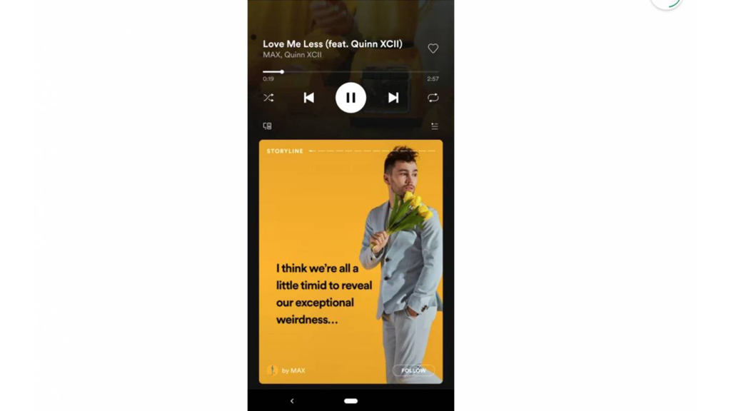 Spotify testa a nova Storyline similar às Stories do Instagram
