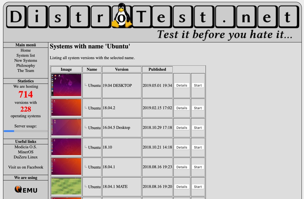 DistroTest: Experimente mais de 200 distros Linux no browser