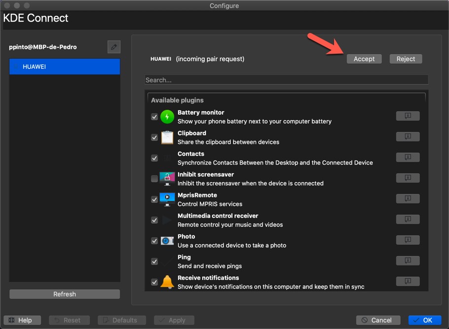Tutorial: Ligue o seu Android ao Mac via KDE Connect