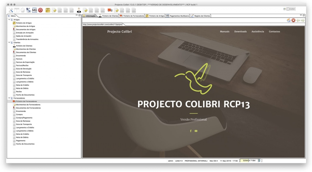 Projeto Colibri RCP13 - Software de Gestão de Qualidade, rápido e versátil