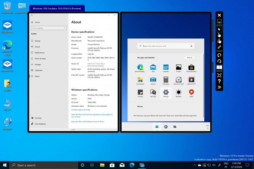 Windows 10X Emulator já está disponível para download