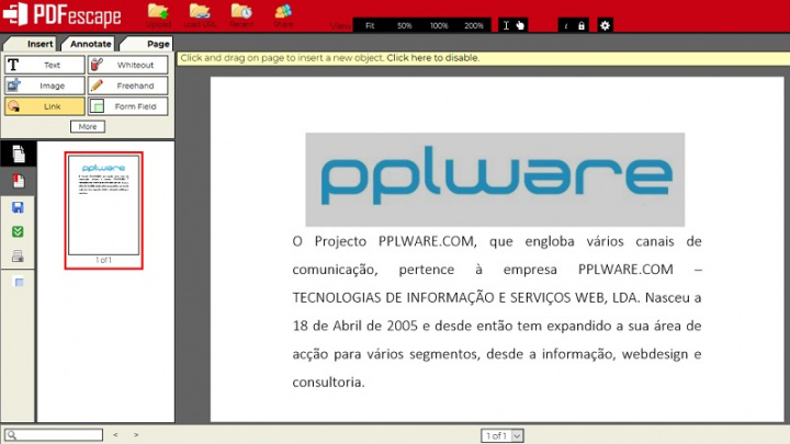 Aprenda a colocar links num ficheiro PDF sem instalar nada no PC