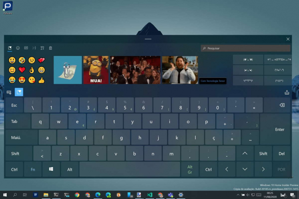 Dica: Quer testar o novo teclado do Windows 10X? Siga estes passos
