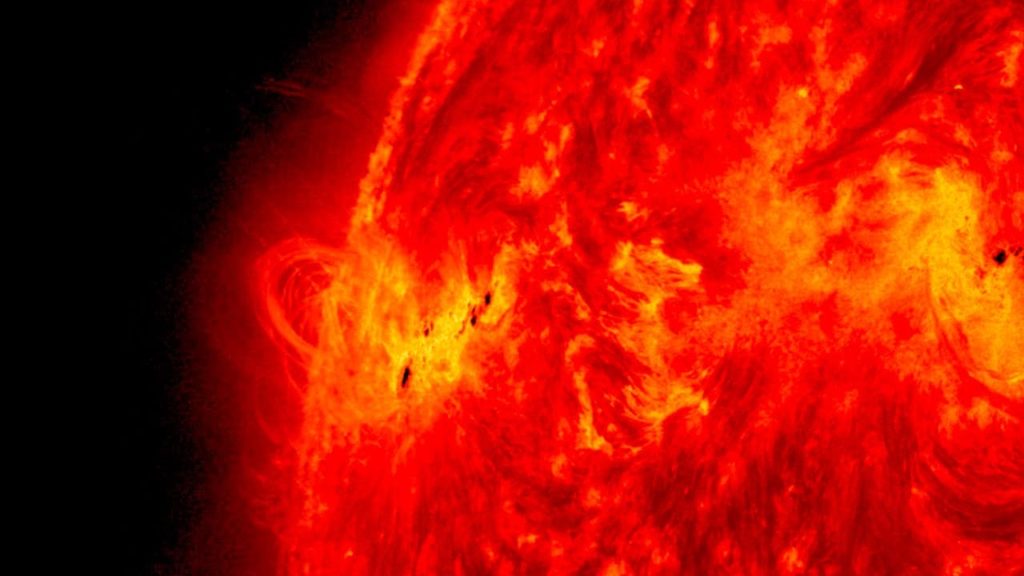 Imagem incrível de uma mancha do Sol capturada pelo maior telescópio ...