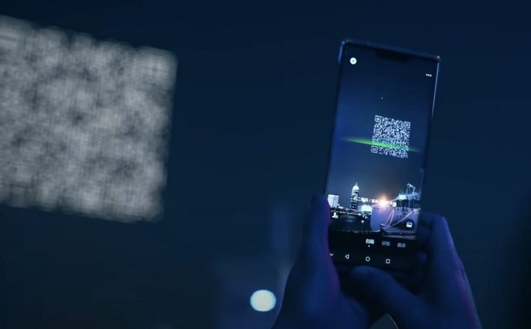 Drones display giant QR codes in the sky for people to download games