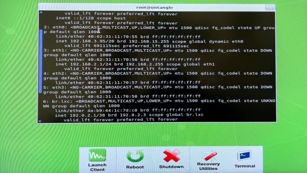 Untangle Z4 Plus: Primeiros passos e configurações