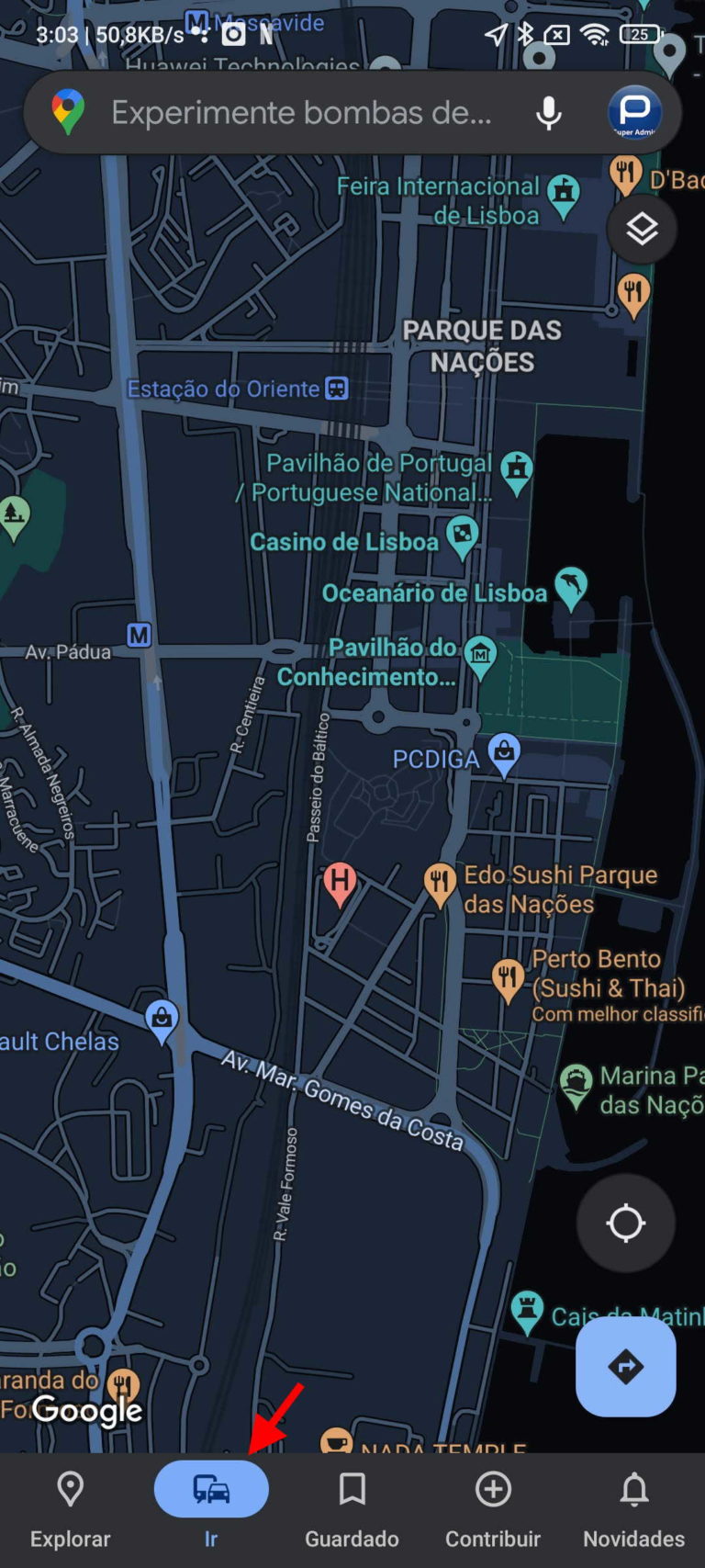 Guardar rotas do Google Maps para usar mais tarde em qualquer viagem