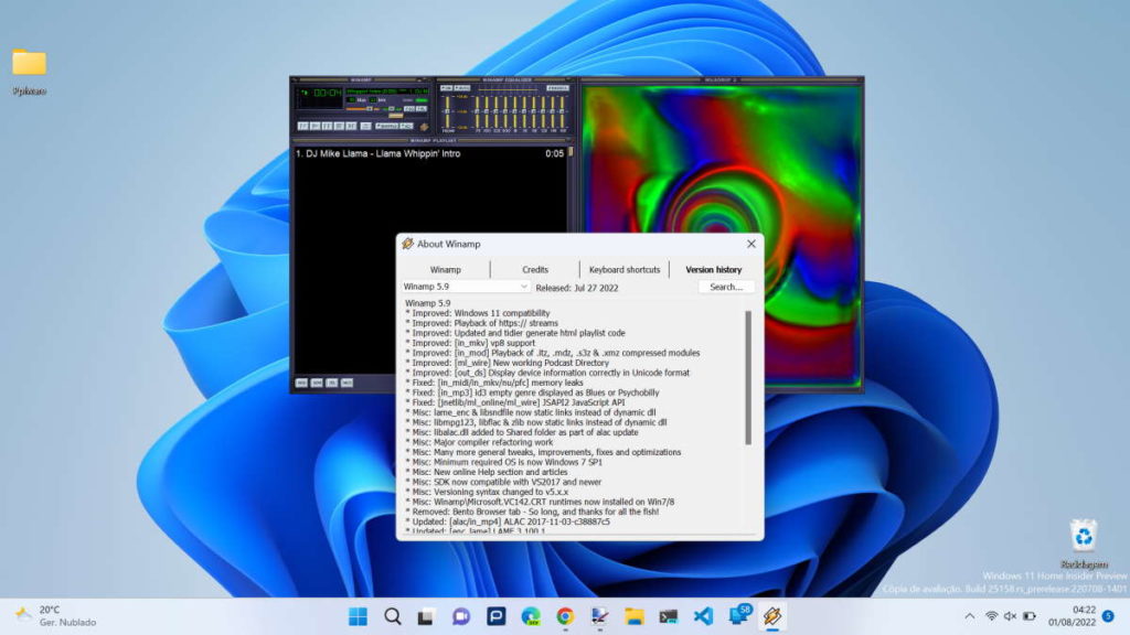 O icónico Winamp está de volta e agora é compatível com o Windows 11