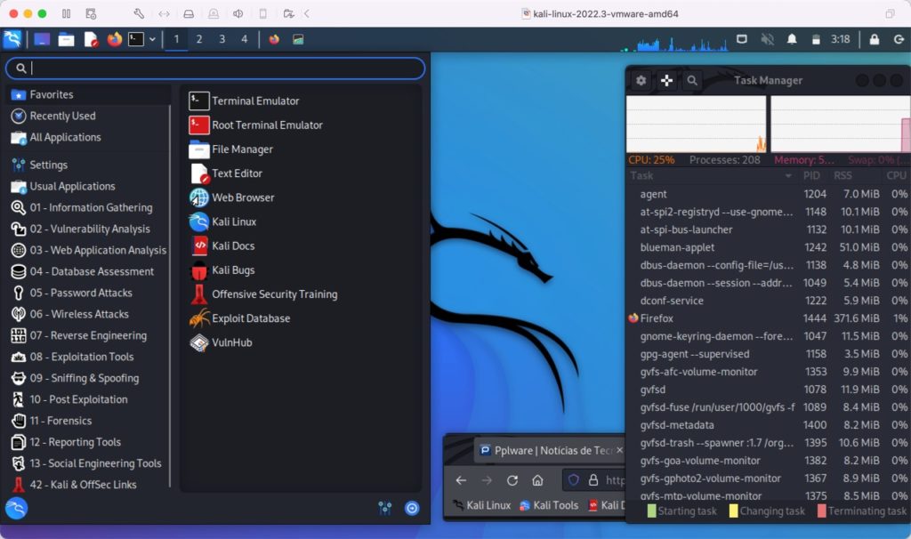 Kali Linux oferece máquinas virtuais prontas a funcionar