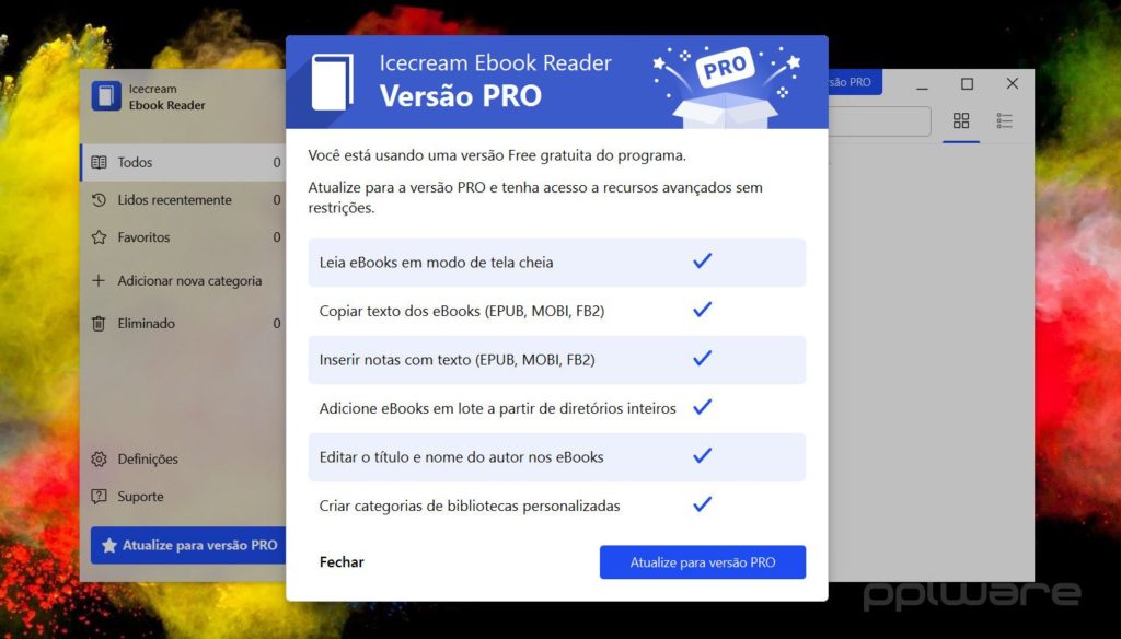 Icecream Ebook Reader, um leitor EPUB gratuito e muito fácil de usar