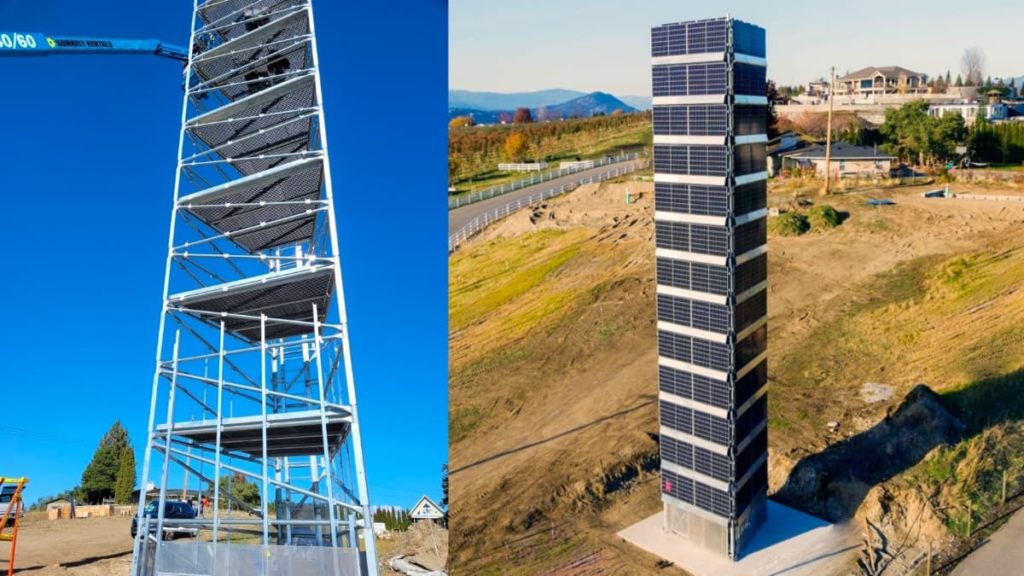 Uma torre solar fotovoltaica para poupar espaço. Será eficiente?