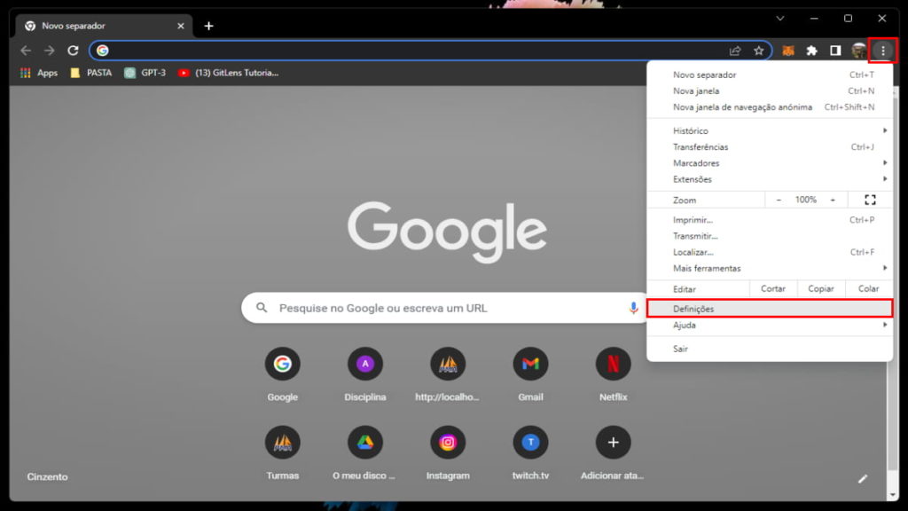Como remover o Bing do Chrome e repor o motor de pesquisa predefinido
