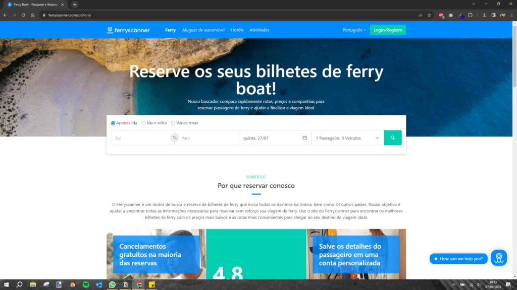 Agarre os melhores preços de voos, autocarros, comboios e ferries com ...