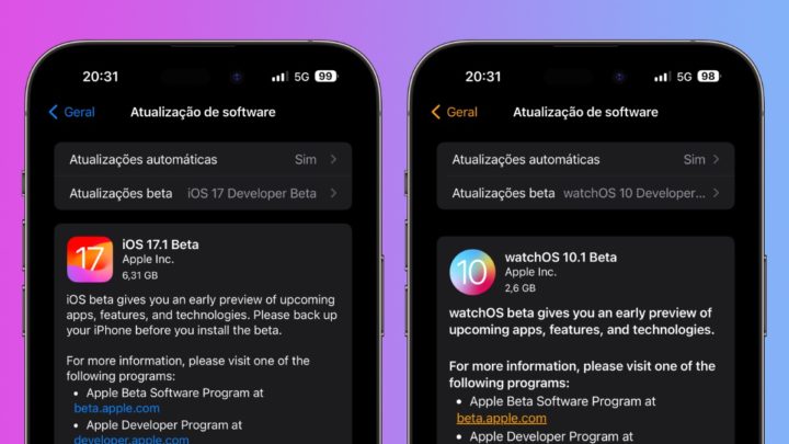 Muitas novidades nas primeiros betas do iOS 17.1, watchOS 10.1...