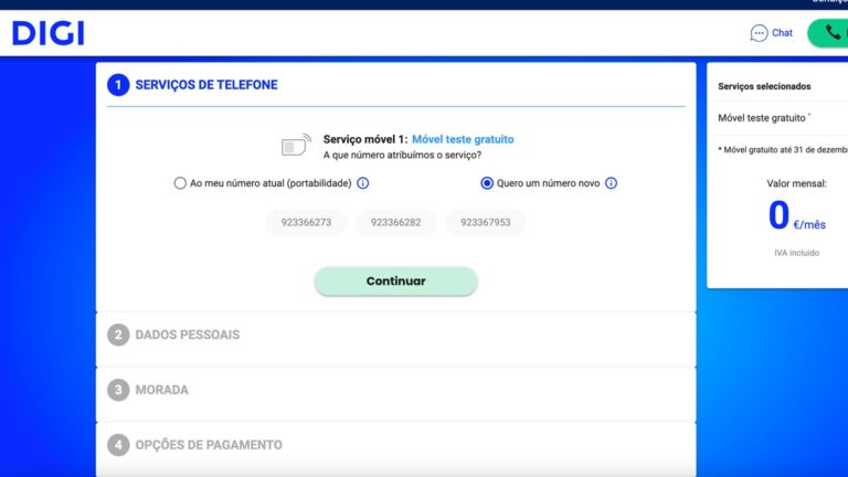 DIGI: Saiba como pedir um cartão móvel 100% gratuito com 75GB